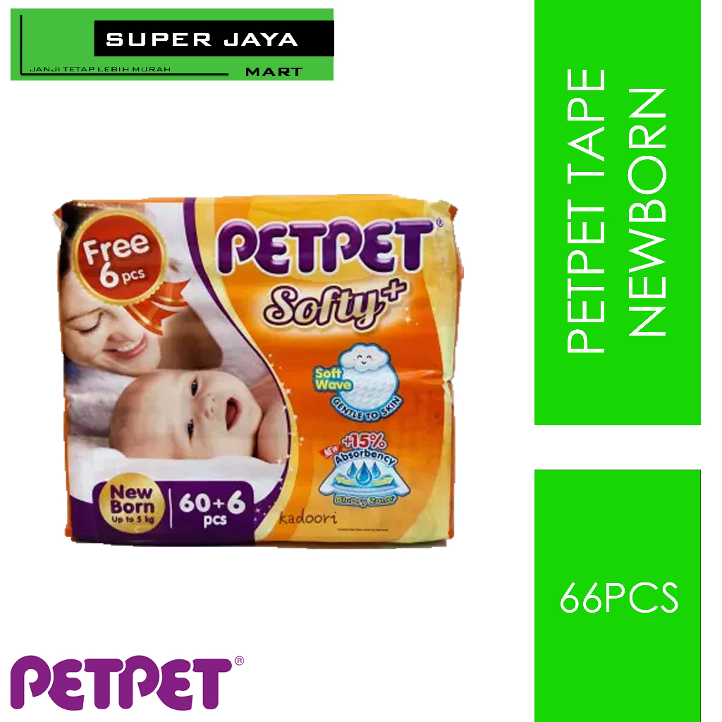 PETPET Softy+ for newborn 4X60S | Shopee Malaysia
