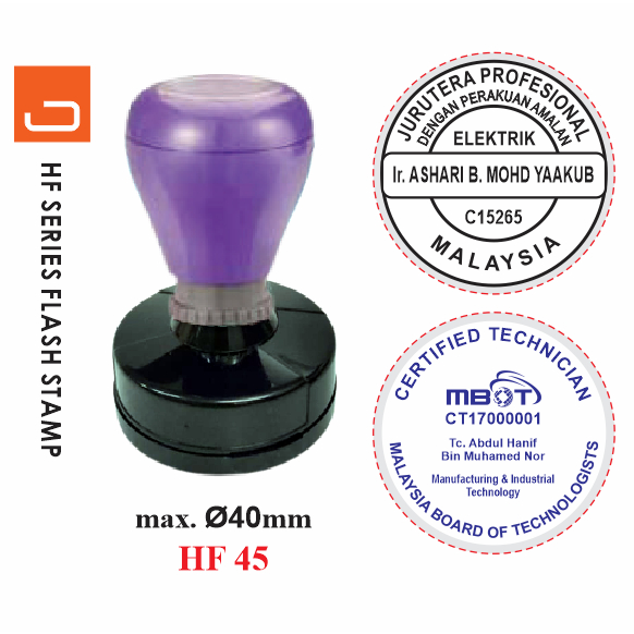 HF SERIES PRE-INKED STAMP | SINGLE-FOAM FLASH STAMP (38 SIZES) (CUSTOM ...