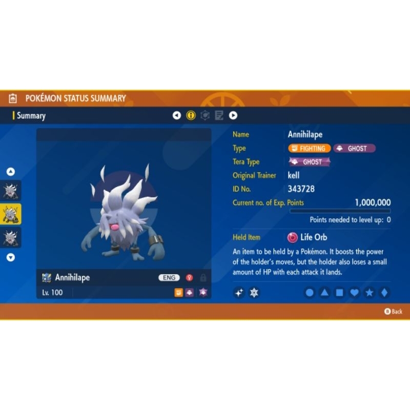 Pokemon Scarlet & Violet 6IVs Shiny Annihilape With Full EV Trained Tera Raid Build Ready ...