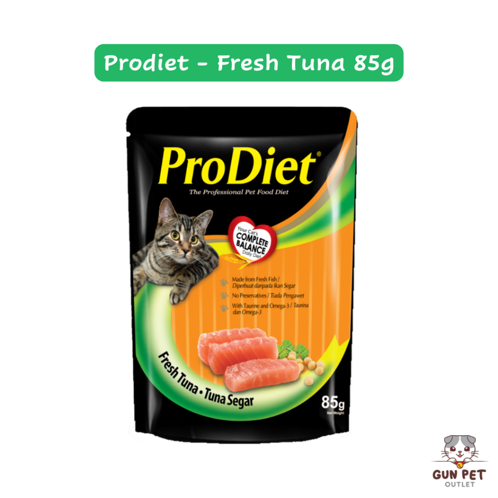 GUN PET ProDiet Pouch 85g ( 5+1 ) Wet Cat Food Makanan Kucing Pro Diet ...