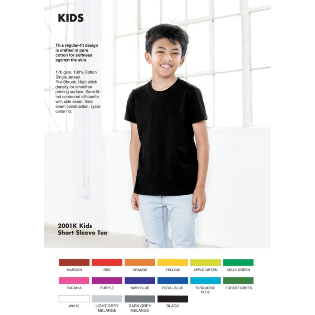 [RIANS] T-Shirt Kosong Cotton Kids A | Shopee Malaysia