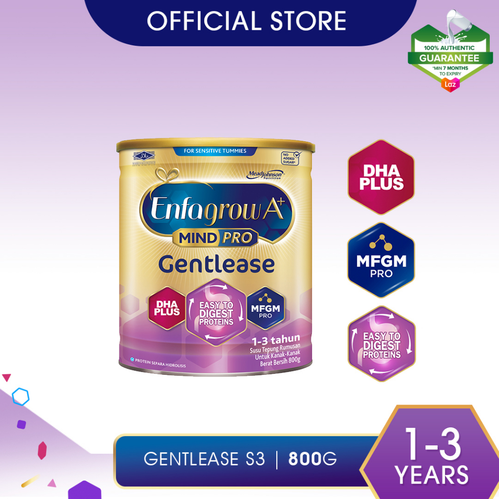 Enfagrow A+ MindPro Step 3 Gentlease Susu Milk Formula Powder (800g ...