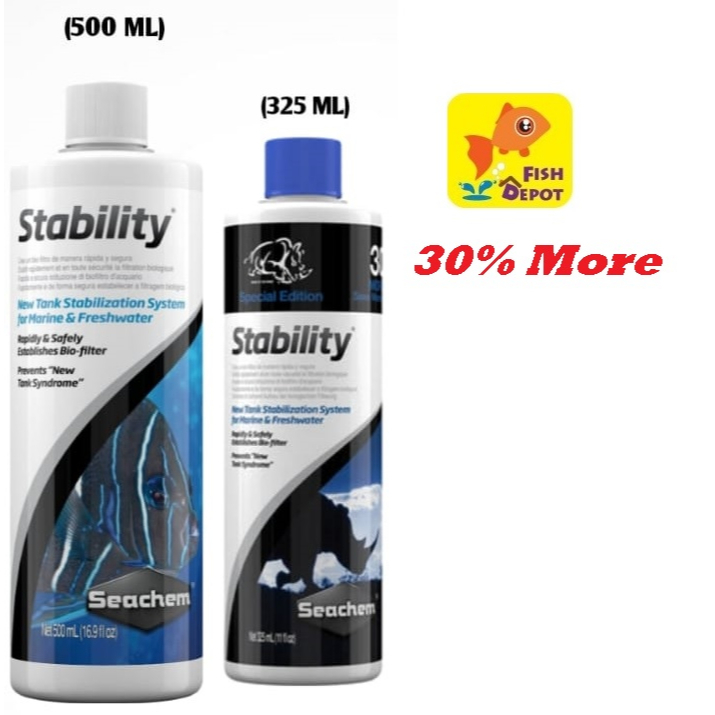Seachem Stability 325ml (30% More) 500ml 2L | Aquarium Beneficial ...