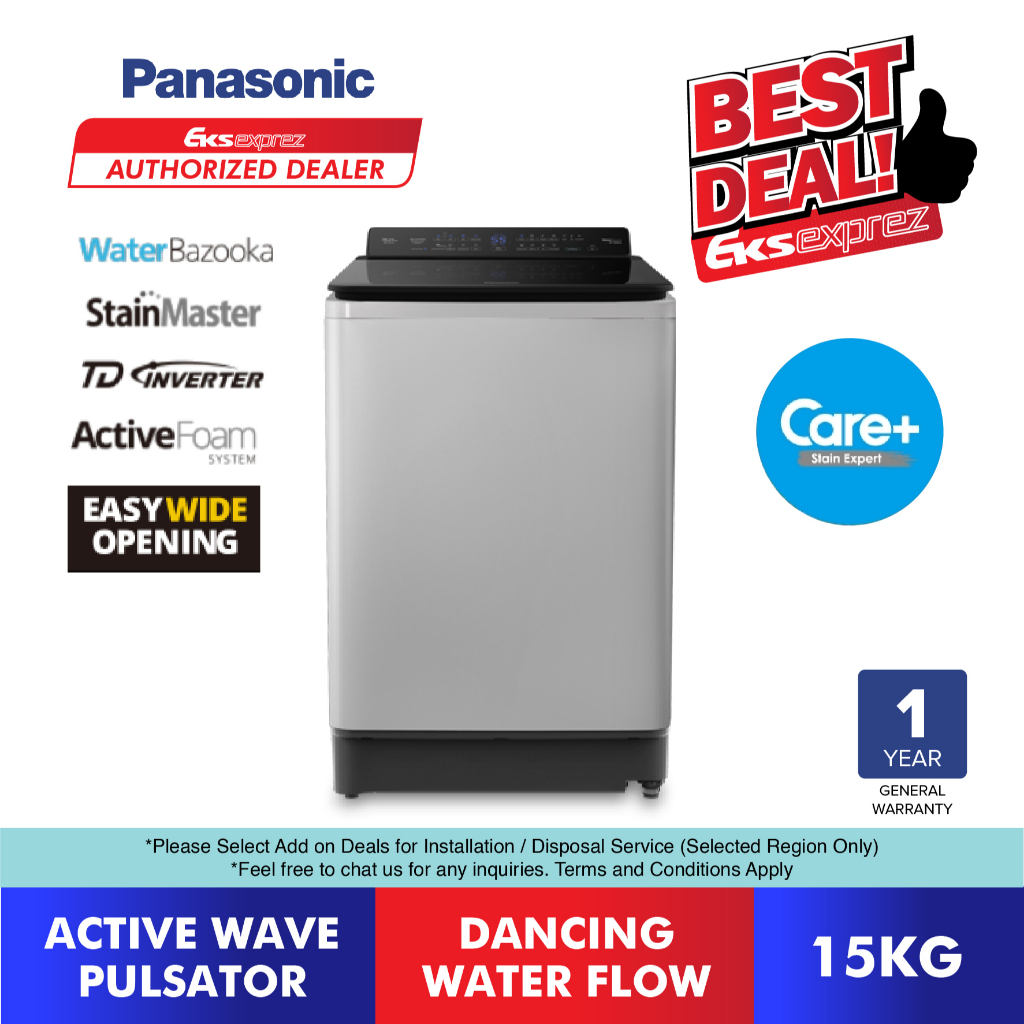 Panasonic Top Load Inverter Washing Machine (15kg) NA-FD15X1HRT For ...
