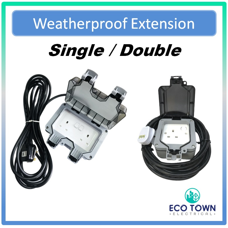 Heavy Duty Weatherproof Extension Wire Plug Socket with Cover IP66 ...
