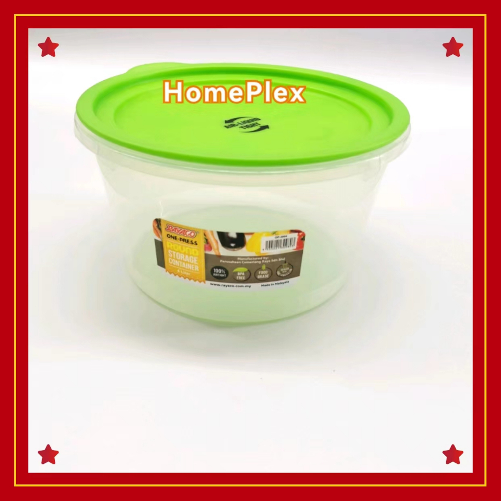 Rayaco one-press Round storage container / rayaco airtight round ...
