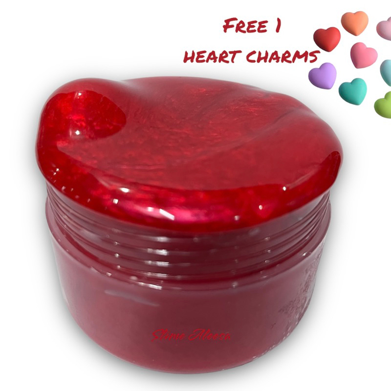 Red Heart Slime (clear pigment) | Shopee Malaysia