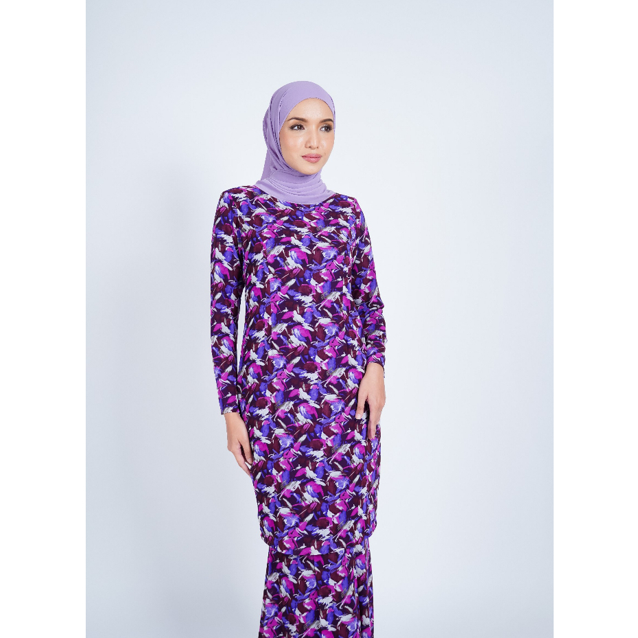 Nadzri Morshidi Tiara Kurung Modern Chiffon Princess Cut Baju Raya 2023 ...