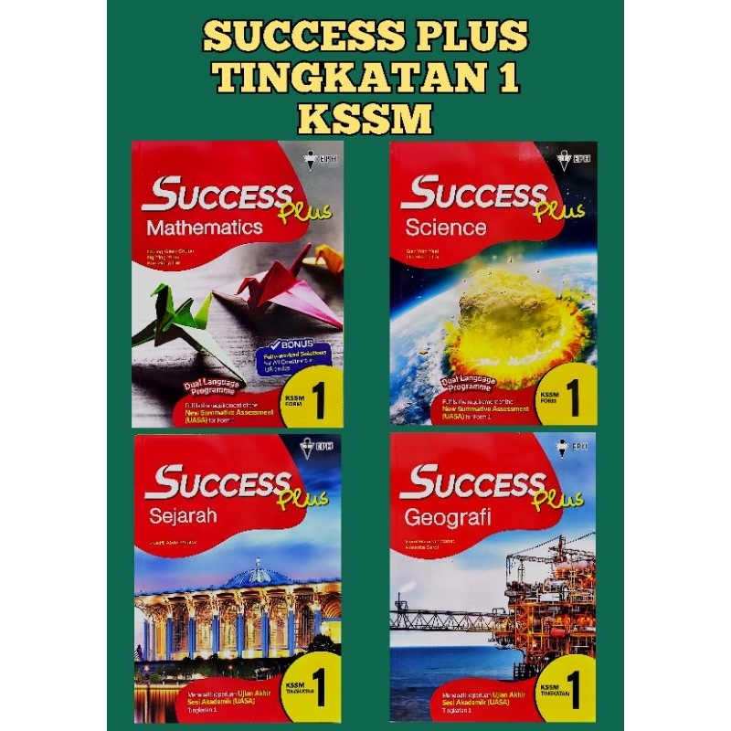 BUKU RUJUKAN - SUCCESS PLUS ( UASA ) TINGKATAN 1 KSSM - EPH | Shopee Malaysia