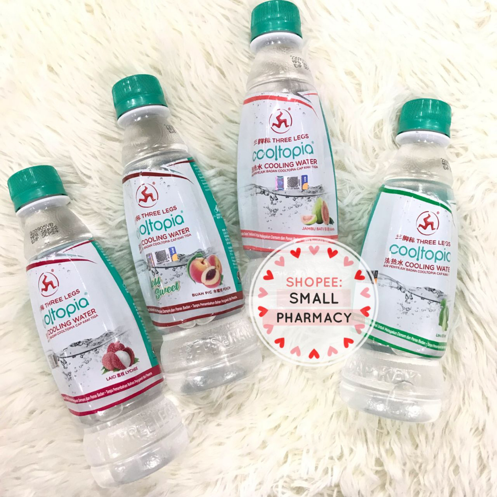 Three Legs Cooltopia Cooling Water - Lychee / Guava / Lime / Peach ...