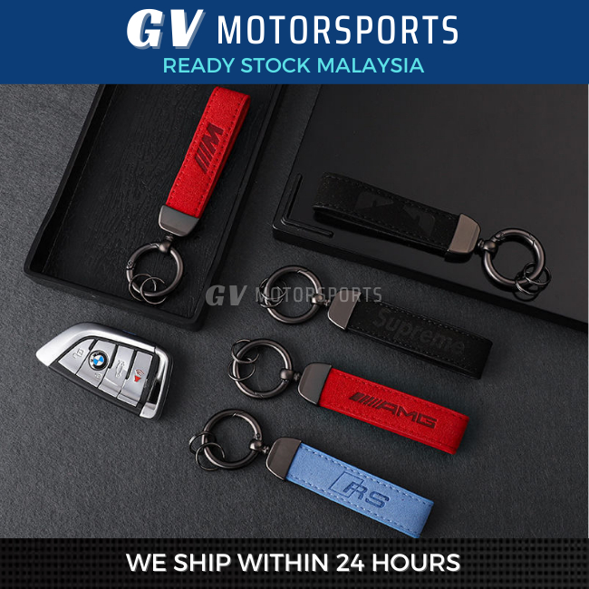 READY STOCK Car Keychain High Grade Suede Leather High Quality Key ...