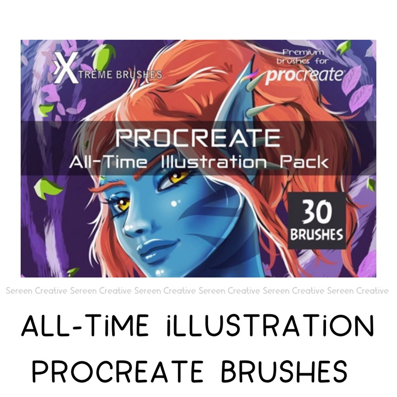 P303 Procreate All-Time Illustration Pack (Smudge, sketch, oil, air, ink, hair, particle brushes ...