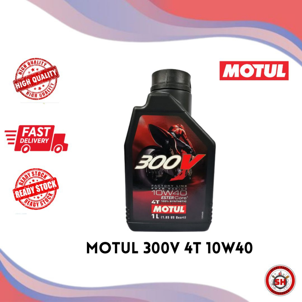 Motul 10W40 300V 10W-40 4T Motorcycle Engine Oil (1L) 100% Original Racing Factory Line Off Road ...