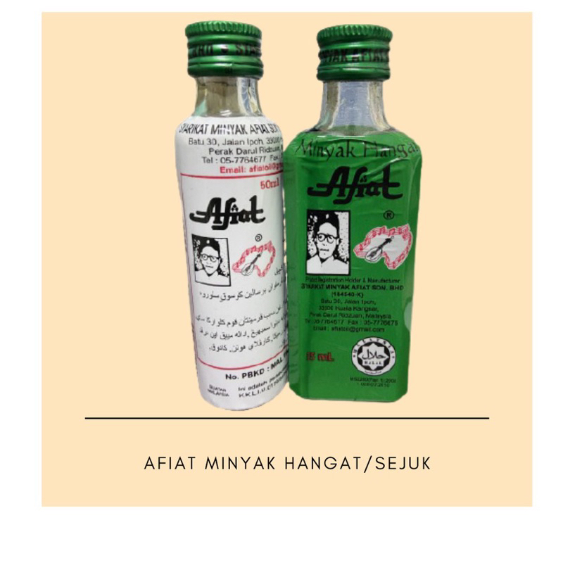 ORIGINAL HQ AFIAT MINYAK 50ML / MINYAK HANGAT 55ML / BALM / FEMININE ...