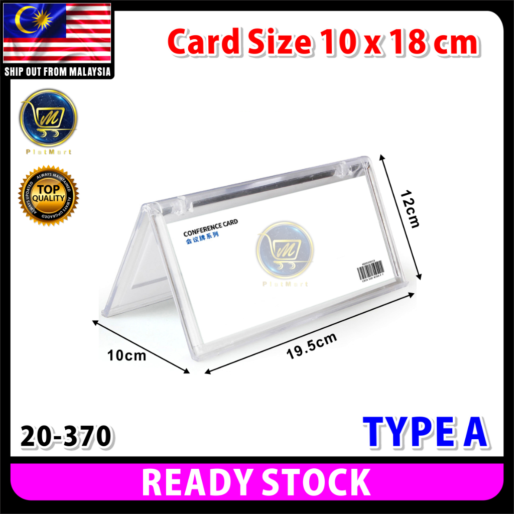 PlatMart - [READY STOCK] Double Side Display Card Holder, Desk Label V ...