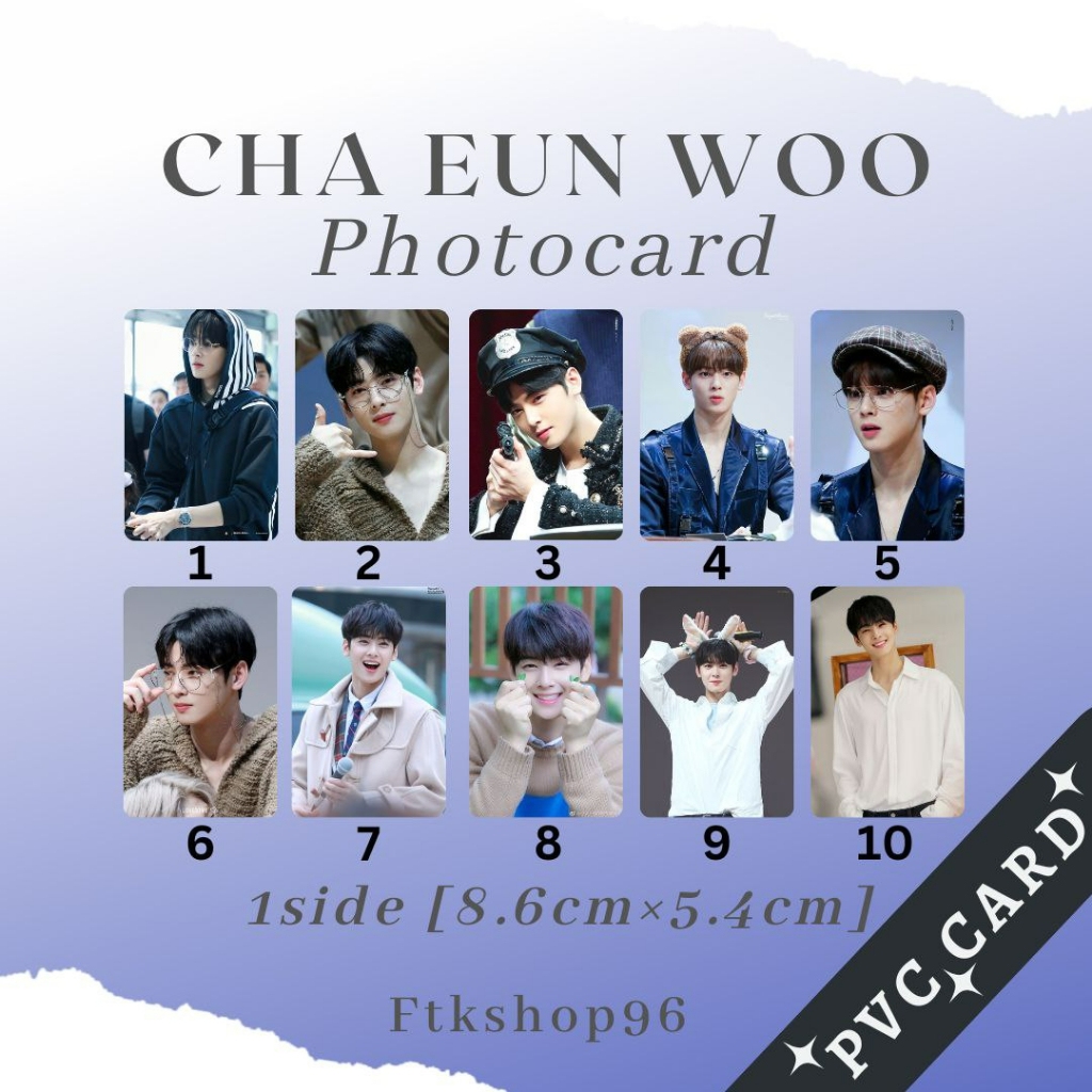 [READYSTOCK] Korean Male Actor Cha Eun Woo #1 Hd Photocard (PVC CARD ...
