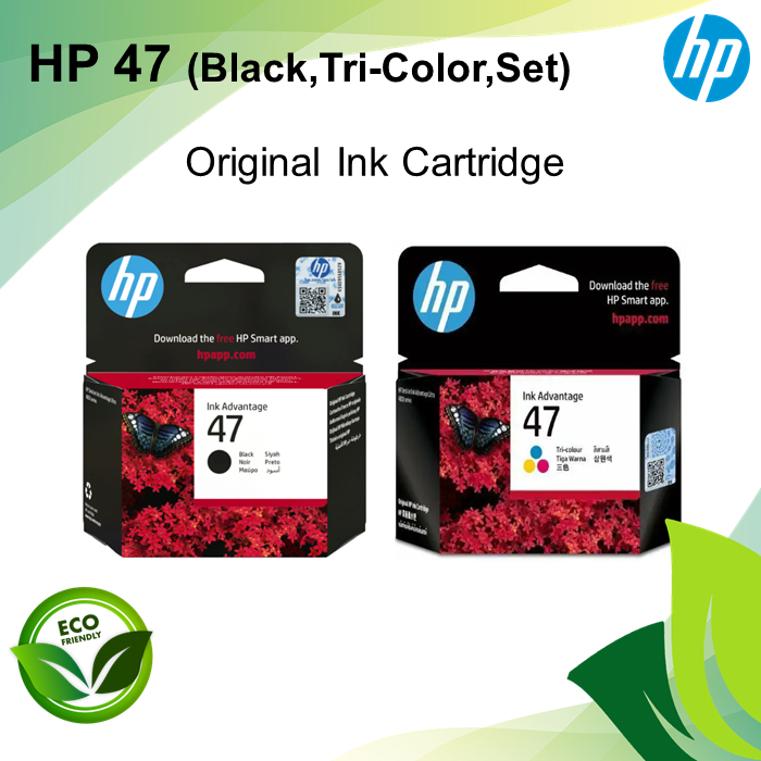 HP 47 Black/Color Original Ink Cartridge 6ZD21AA/6ZD61AA | Shopee Malaysia