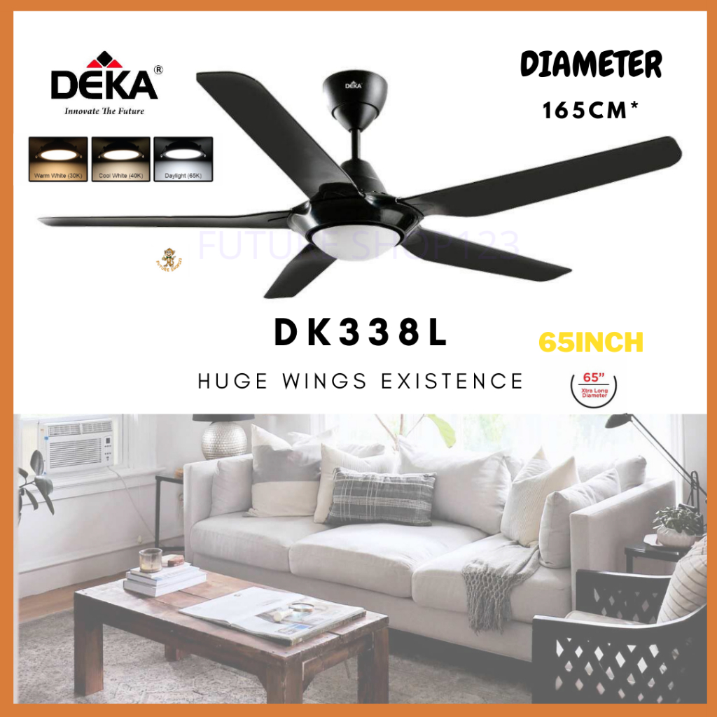 [NEW]DEKA 65INCH/65" HUGE WINGS CEILING FAN DIAMETER 1650MM DK338 ...