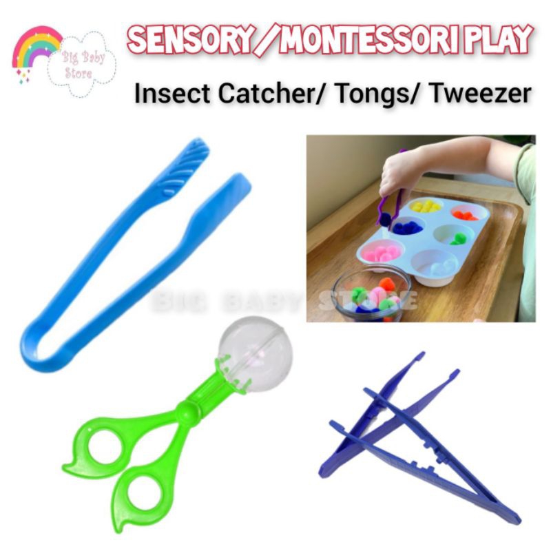 Plastic Tweezer Clip and Catcher Tong For Kids Montessori Play ...