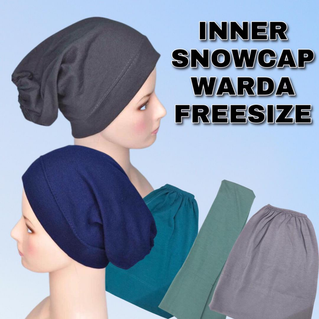 Anak Tudung Inner Warda Snowcap Whole Head Covered Stretchable Free ...