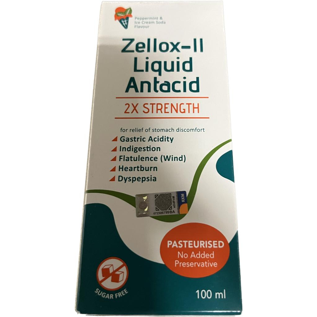 ZELLOX-II DOUBLE STRENGTH LIQUID ANTACID 100ML EXP10/2025 | Shopee Malaysia