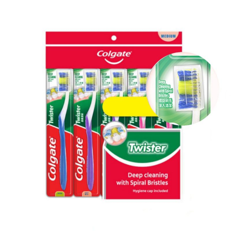 Colgate Twister Toothbrush Medium 1pcs / Berus Gigi Colgate ( Random ...