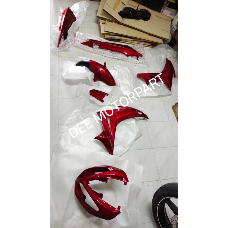 COVERSET YAMAHA X1R MEROON+STICKE | Shopee Malaysia