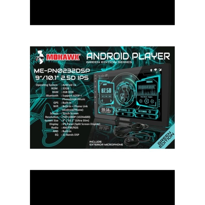 MOHAWK ORIGINAL ANDROID PLAYER ME-PN0232DSP 2GB+32GB BUILD IN DSP ...