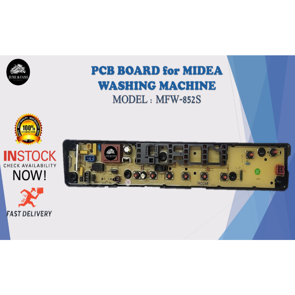 MFW-852S MIDEA Washing Machine PCB Board (CONTROL BOARD) (268) | Shopee ...