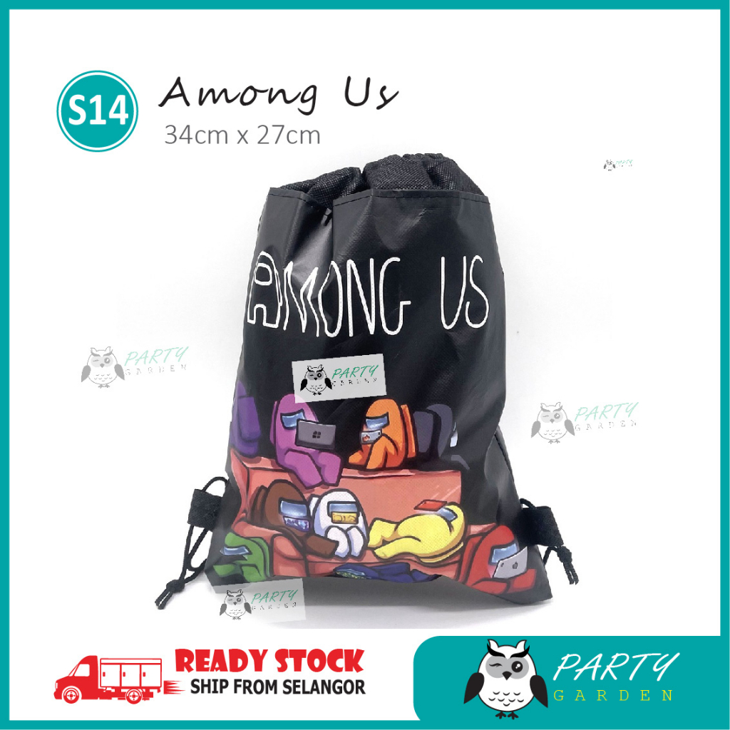 Drawstring Bag / Backpack Cartoon Goodies Bag Sling Bag Birthday Gift ...