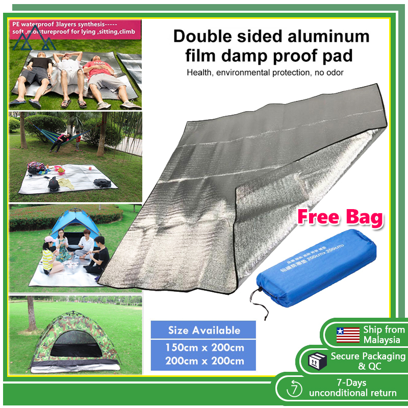 Waterproof Ground Mat Camping Double Sided Aluminium Foil Outdoor ...