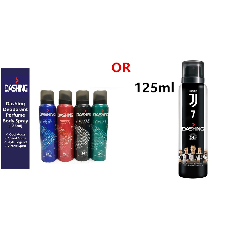 Dashing Deodorant Body Spray (Active Spirit/Speed Surge/Cool Aqua ...