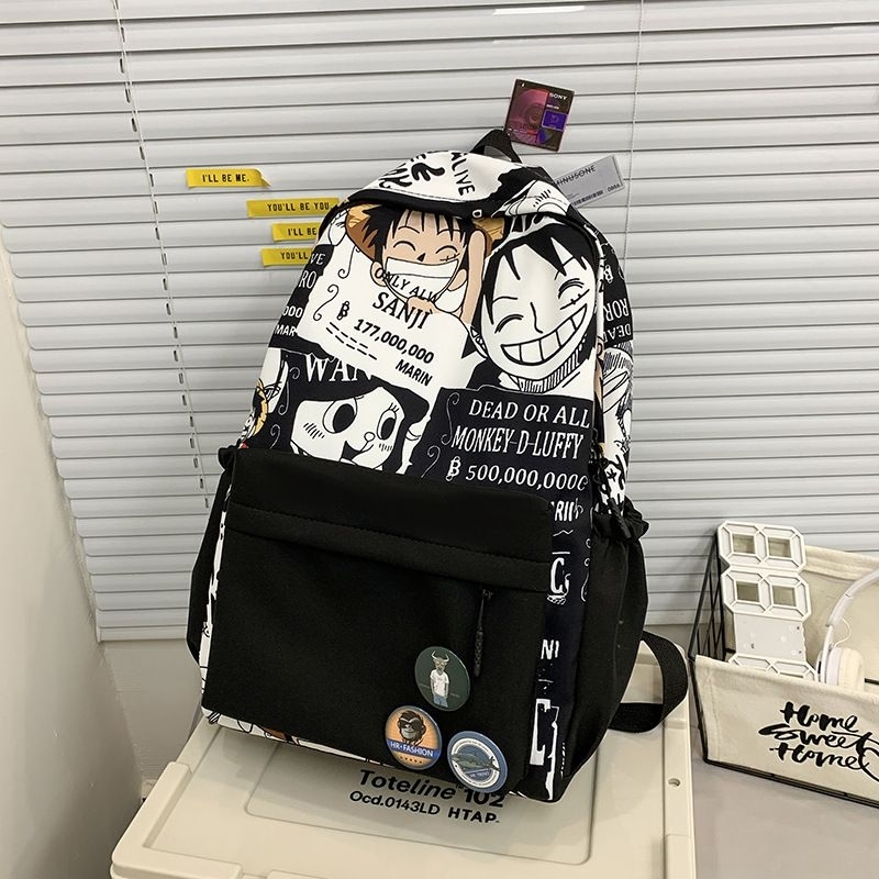 ONE PIECE LUFFY Backpack Bag School Bag Student Bag Cartoon Laptop Bag ...