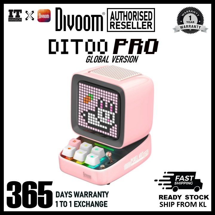 Divoom Ditoo Plus / PRO Global Version Portable Bluetooth Speaker RGB ...