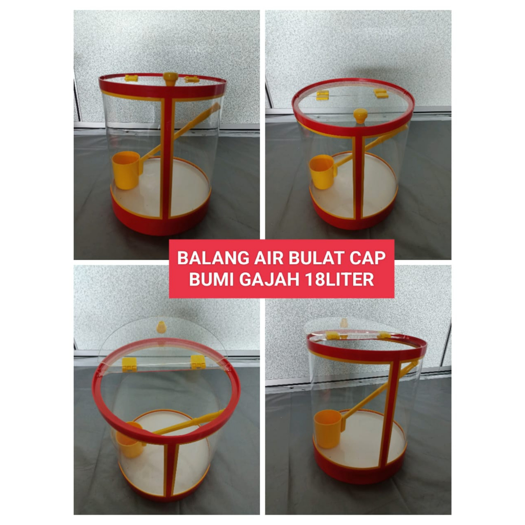 BALANG AIR BULAT SAIZ 18 LITER CAP BUMI GAJAH / BALANG NIAGA | Shopee ...
