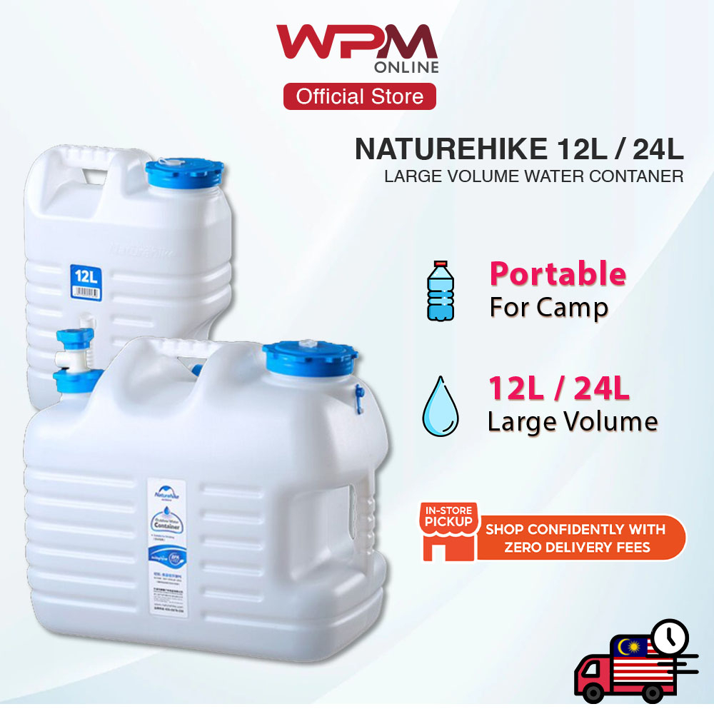 NatureHike Water Barrel for Outdoor Camping Water Container (12L/24L ...