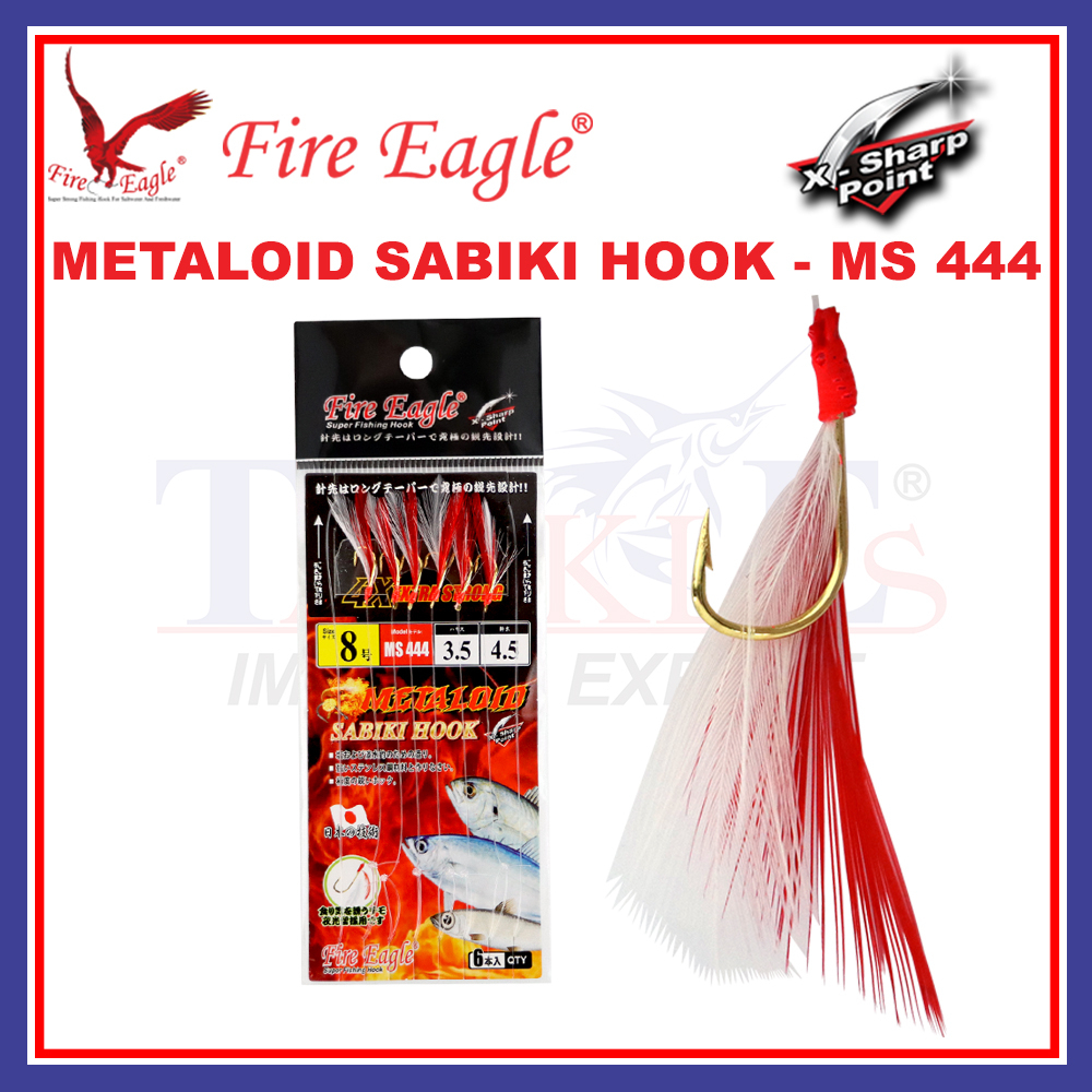 Fire Eagle Metaloid Sabiki Hook MS 444 Fishing Hook Matakail Pancing ...