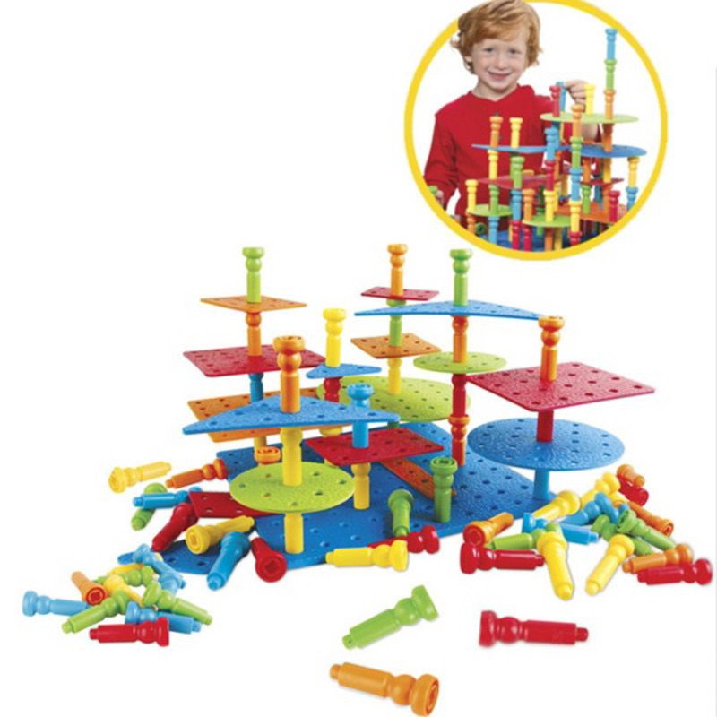 BOLEH Peg Board, Pegboard For Kids, Pegboard Toys, Fine Motor Skill ...