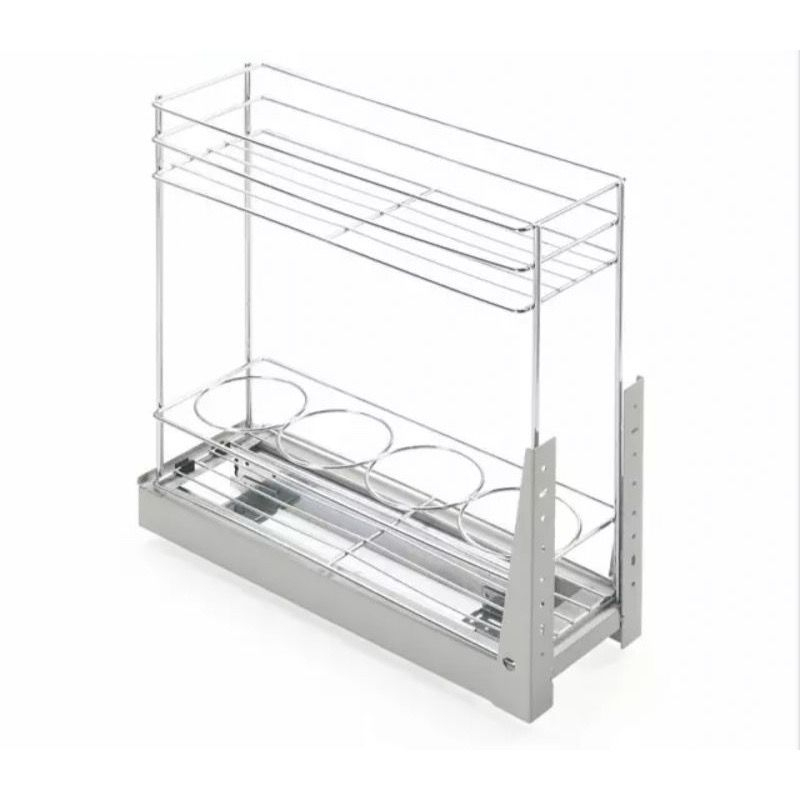 150mm/200mm/300mm kitchen Cabinet Multi-function Two Layer Pull Out ...