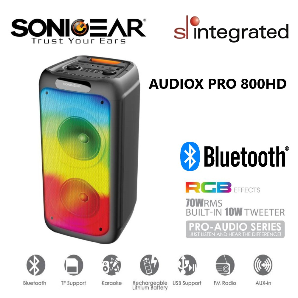 SonicGear Audiox Pro 800HD Bluetooth RGB Portable Speaker | Shopee Malaysia