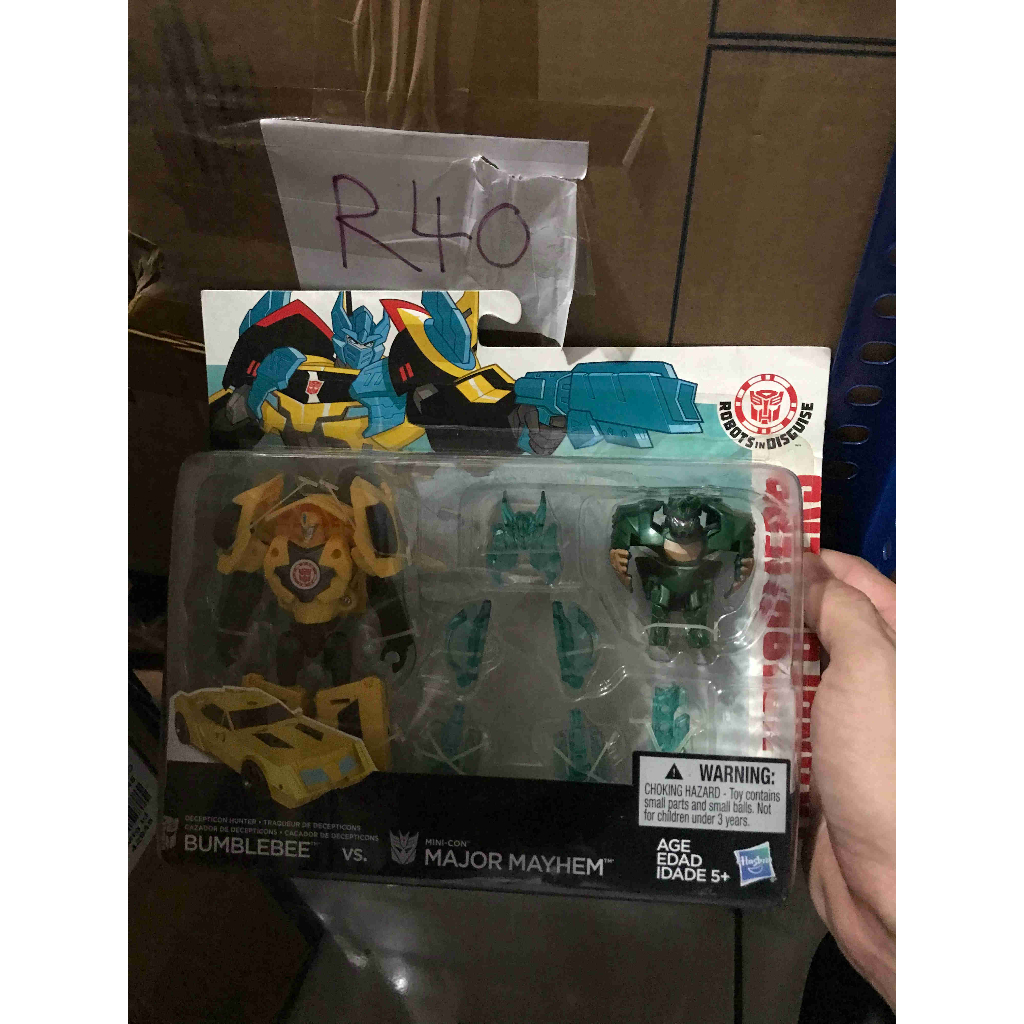 Hasbro Transformers RID Grimlock vs Decepticon Back Bumblebee vs Major ...