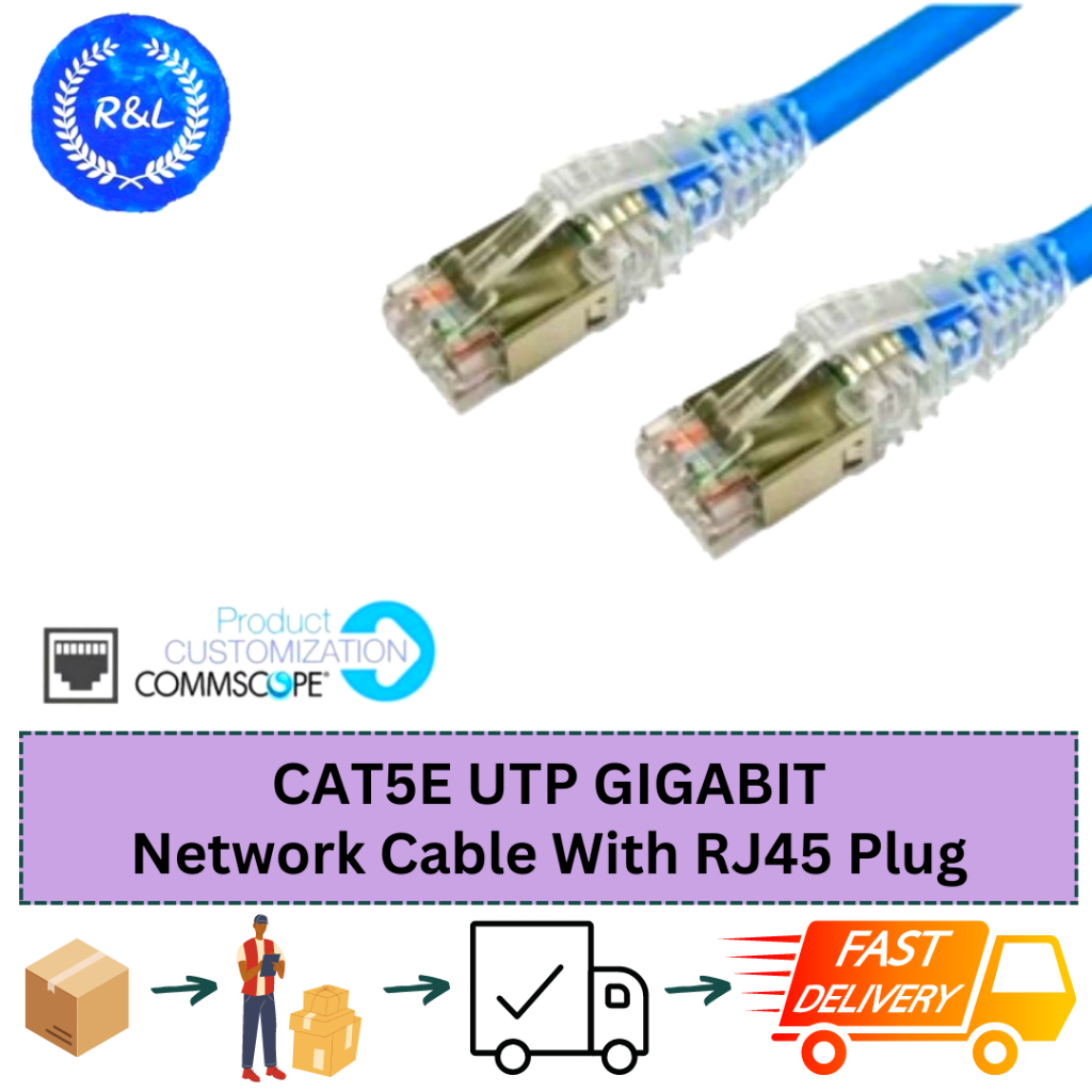 Network Cable Commscope Cat6 UTP Gigabit with RJ45 Plug ( Product ...