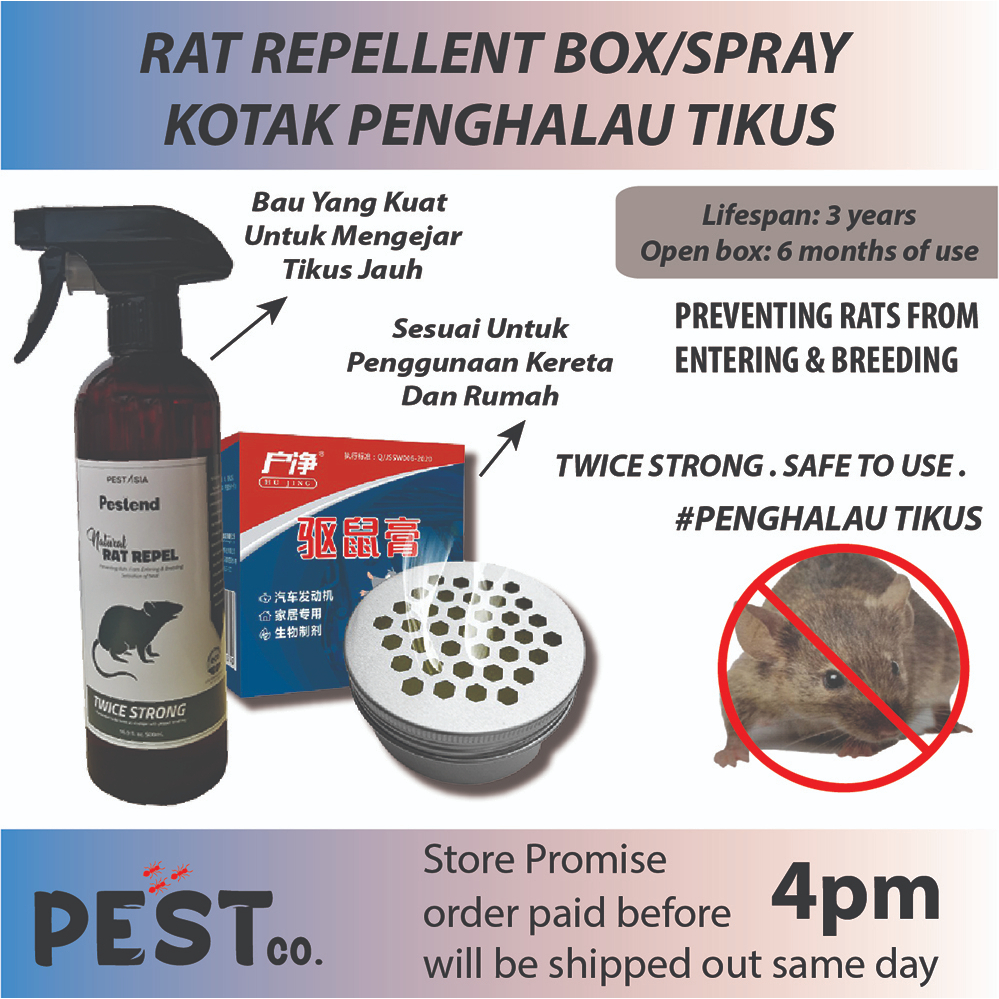 [Berkesan] Spray Penghalau Tikus Berkesan 500ml / Rat Repellent Box For ...