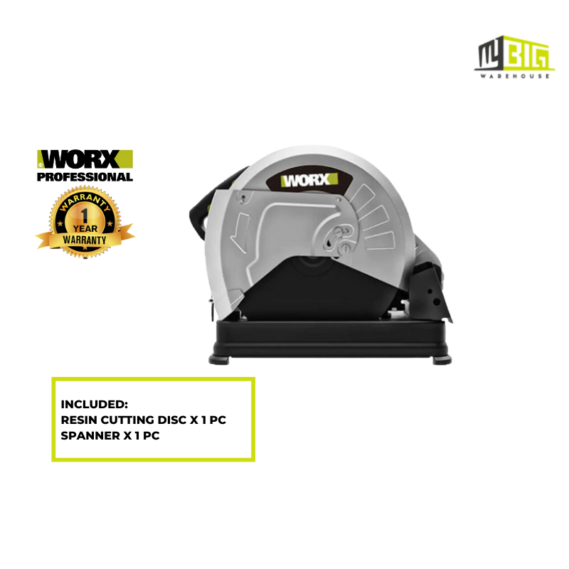 WORX WU-763 CUT OFF SAW (2400W, 355MM X 25.4MM, M10 SPINDLE THREAD ...