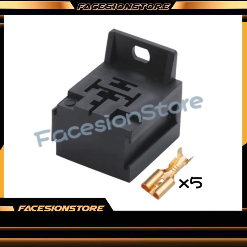 4/5 Pin Relay Socket Connector Mounting Bracket Auto Vehicle Relay ...