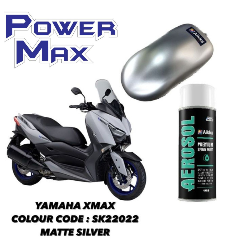 AIKKA SK22022 MATTE SILVER YAMAHA XMAX 2K MOTOR PAINT ( KENA BELI MATT ...