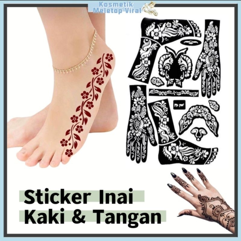 STICKER Inai Henna Kaki & Tanga (Sekeping) | Shopee Malaysia