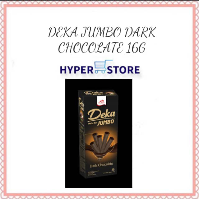 Deka Wafer Roll Jumbo 10pcs (White Coffee / Dark Chocolate) | Shopee ...