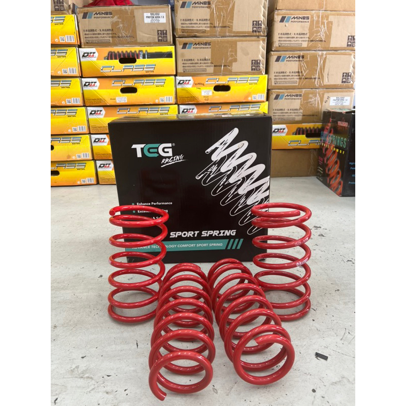 PERODUA MYVI LAGI BEST SPORT SPRING LOWERED SPORT SPRING TEG RACING ...