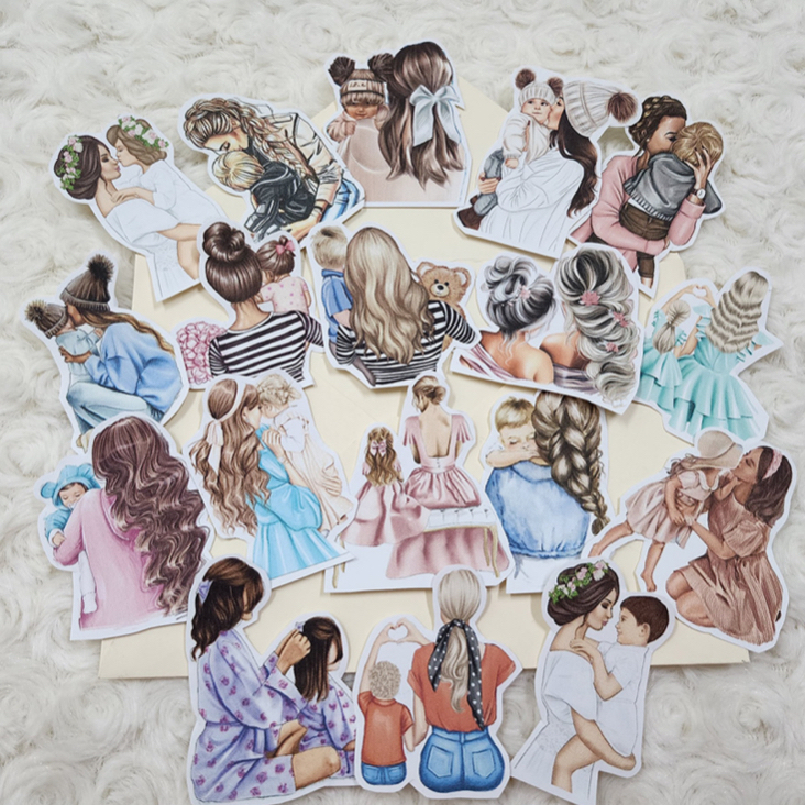 Mother & Child Motherhood Mothers Day Sticker Journal Planning Stickers ...